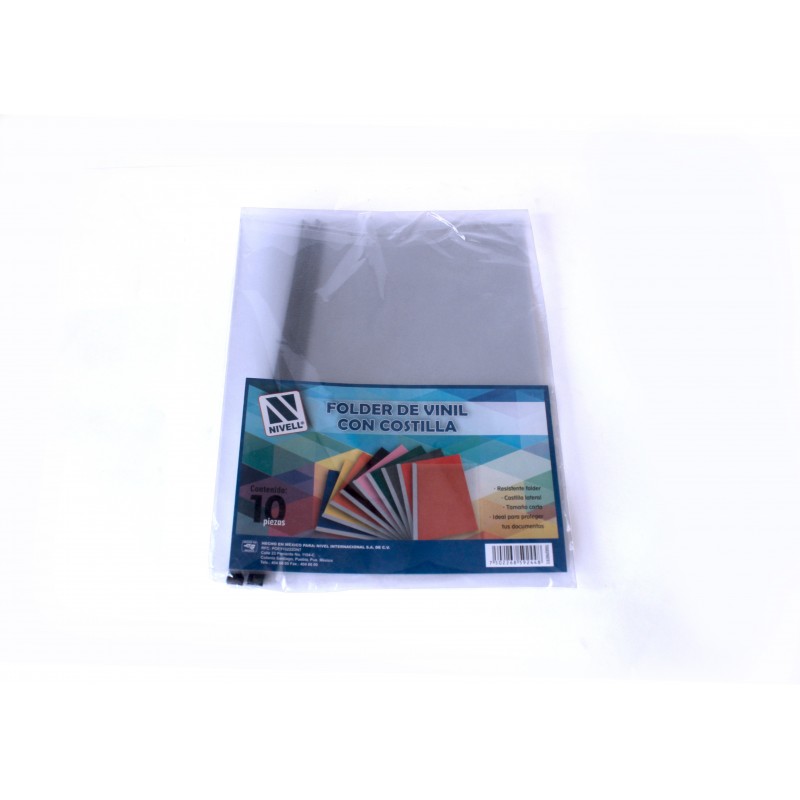 FOLDER C/COSTILLA TRANSPARENTE NIVELL C/10 PZA